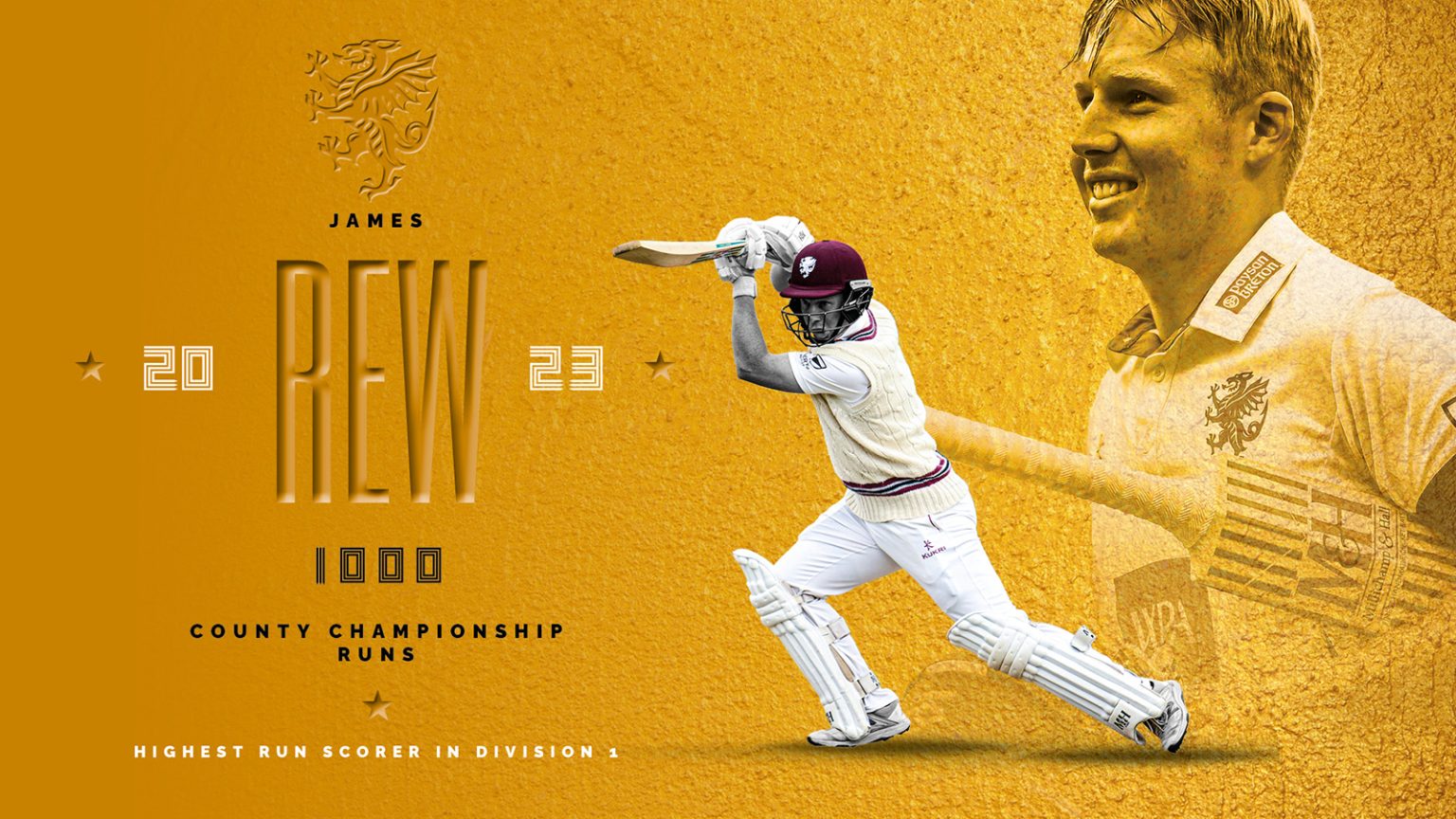 James Rew Proud to have notched 1000 First-Class Runs - Somerset